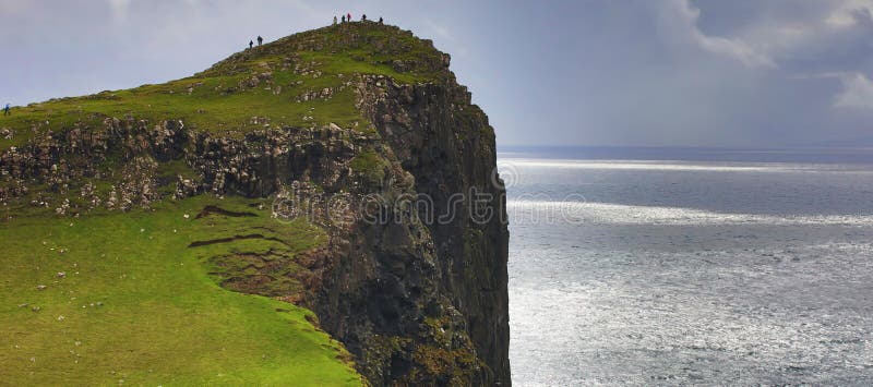 Waves Breaking on Coastal Cliffs of Scotland. Stock Photo - Image of ...