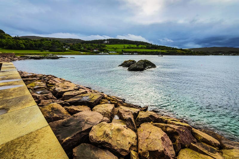 Waves Breaking on Coastal Cliffs of Scotland. Stock Photo - Image of ...