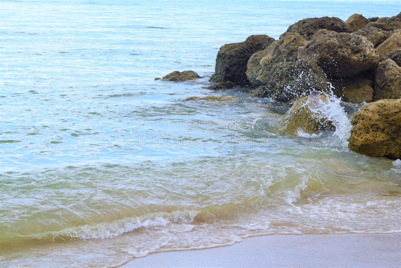Waves Breaking on Palm Beach in Florida Stock Photo - Image of florida ...