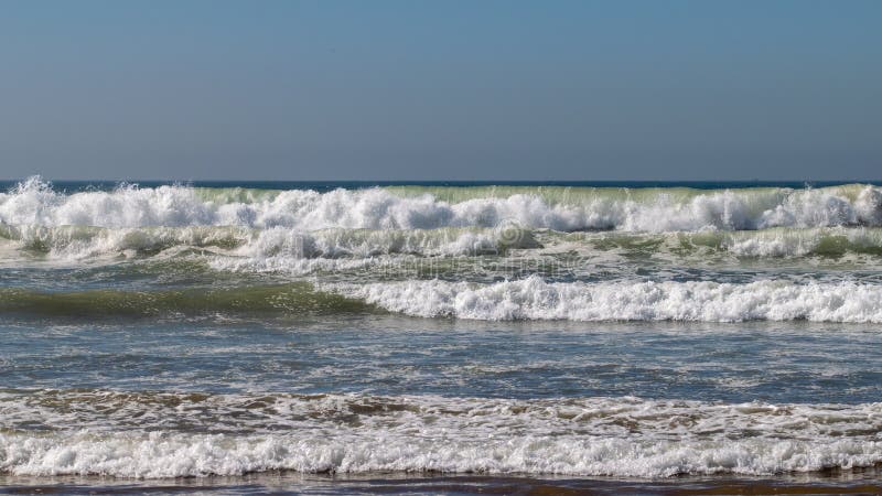 Atlantic ocean waves stock image. Image of coast, foam - 144205679