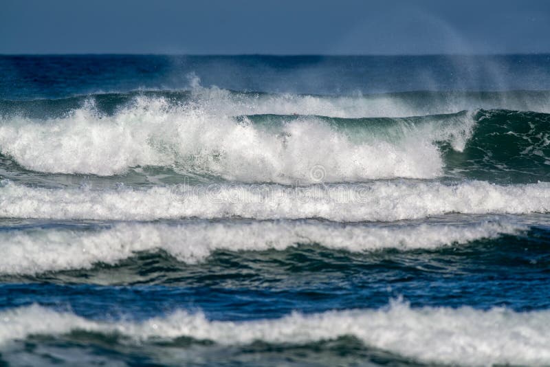 Waves Breaking in the Shore Stock Photo - Image of natural, coastline ...