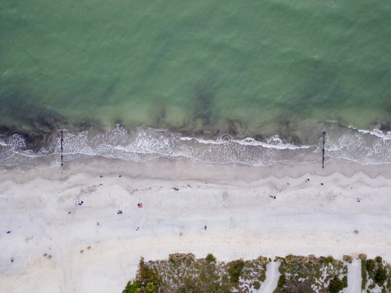 Waves Breaking on the White Sands of Madeira Beach in Florida Stock ...