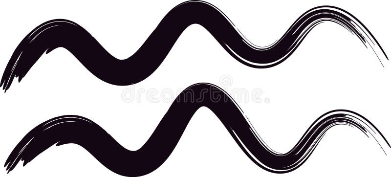 Waves Brush Strokes stock vector. Illustration of creative - 321590974