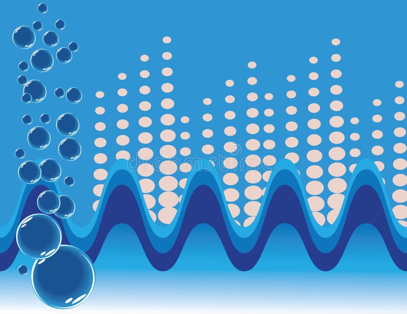 Waves and Bubbles stock illustration. Illustration of ocean - 10464764