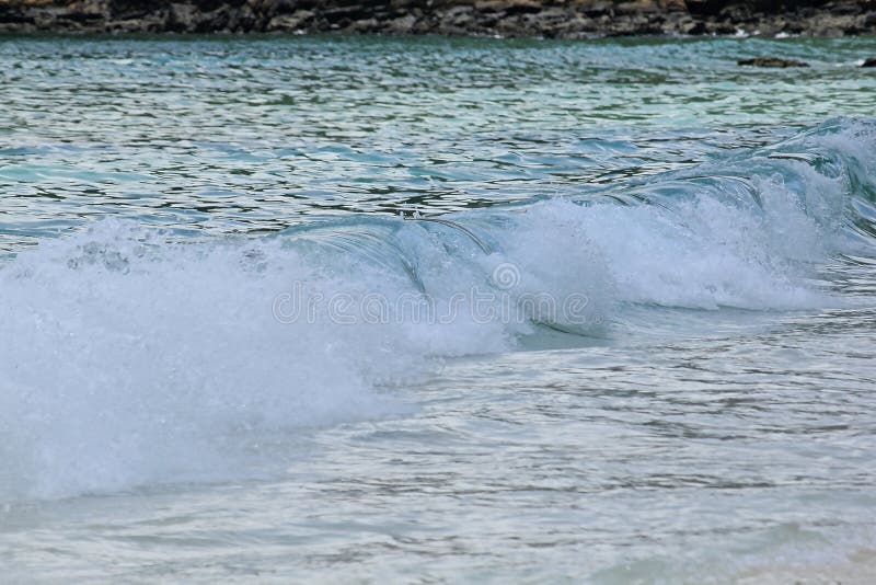 The Wave of Sea Water Rises To the Shore. Stock Photo - Image of nature ...