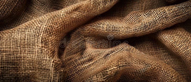 Waves of Burlap Fabric Create a Rhythmic Pattern, Offering a Sense of ...