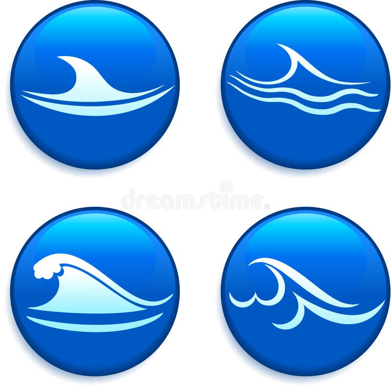 Waves on buttons stock illustration. Illustration of digitally - 36616336