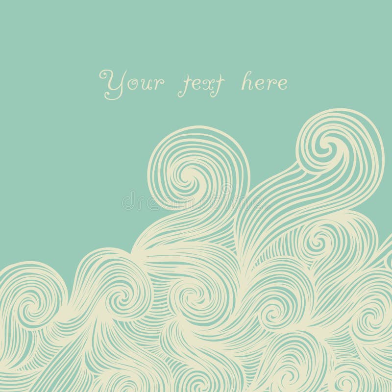 Waves card stock vector. Illustration of splashes, seamless - 50435470