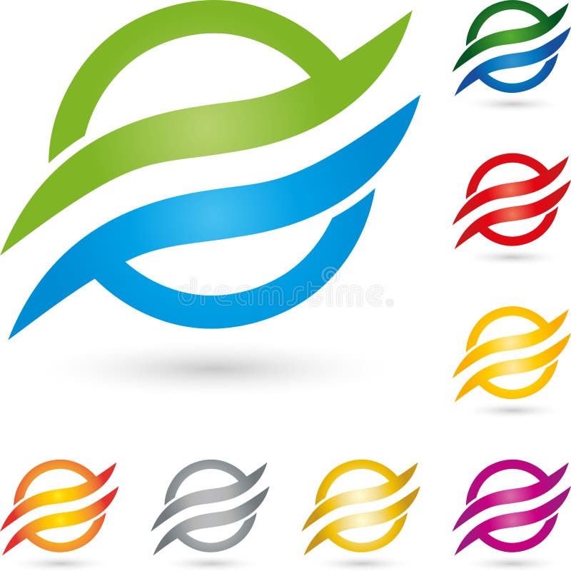 Waves and Circle, Colored, Multimedia and Services Logo Stock Vector ...