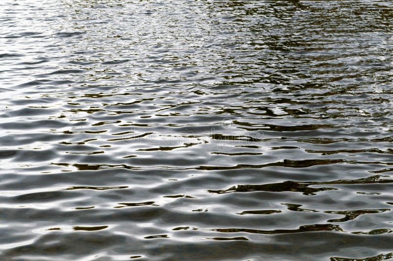 Waves on Cold Water. the Background Stock Image - Image of dark ...
