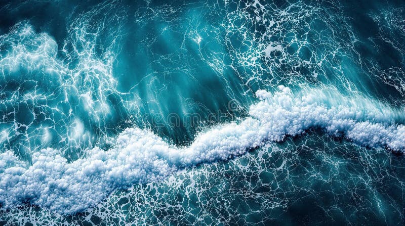 Waves Colliding in the Ocean Creating Swirling Patterns Stock ...