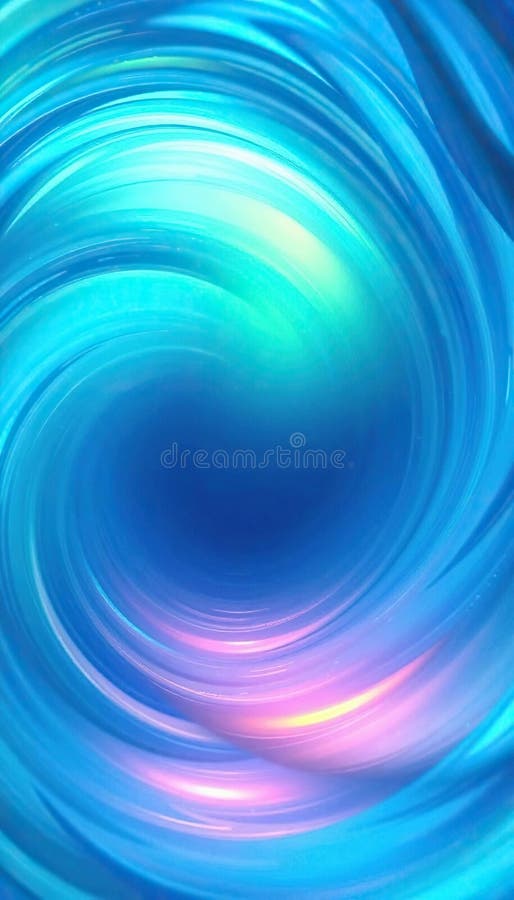 Waves of Color Moving in a Circular Motion with a Mesmerizing Blue ...