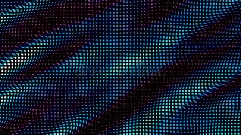 Waves of Colorful Points. Digital Data Splash of Point Array Stock ...
