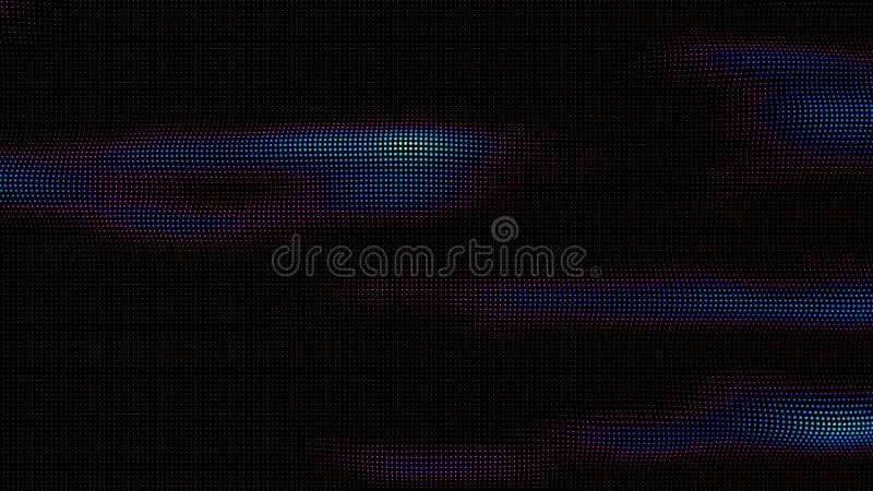 Waves of Colorful Points. Digital Data Splash of Point Array Stock ...