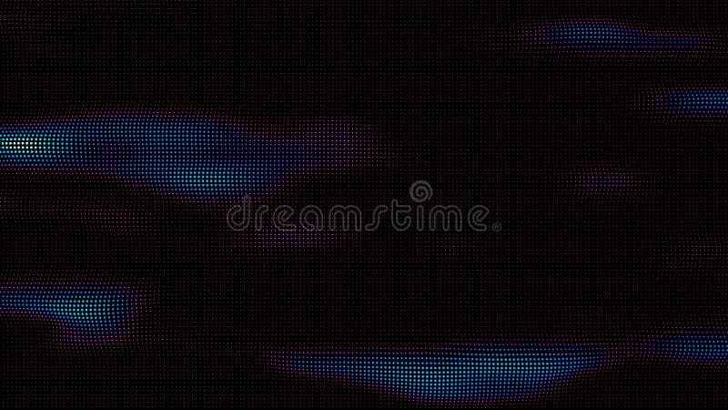 Waves of Colorful Points. Digital Data Splash of Point Array Stock ...