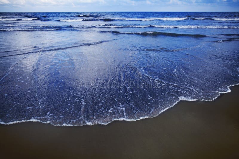 Waves Coming into Shore at the Beach Stock Image - Image of concept ...