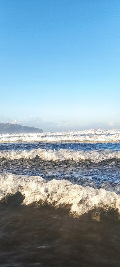 Waves Crashing on the Beach in the Morning Stock Photo - Image of crashing, horizon: 378258710