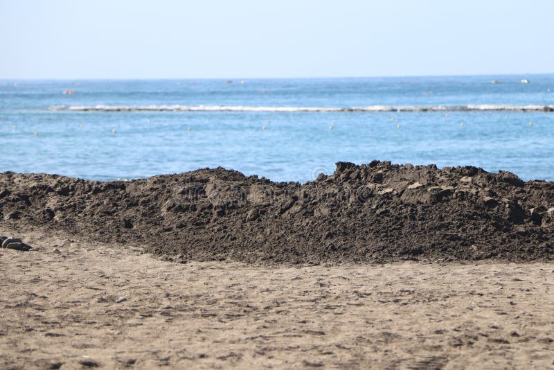 Waves Crashing Over the Black Sand and Rocks on a Beach in Tenerife ...