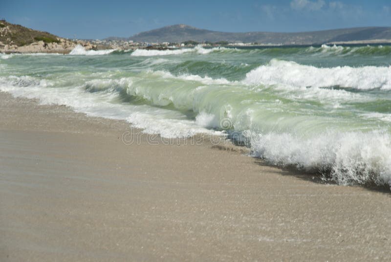 Waves crashing on the sand stock image. Image of nature - 45727059