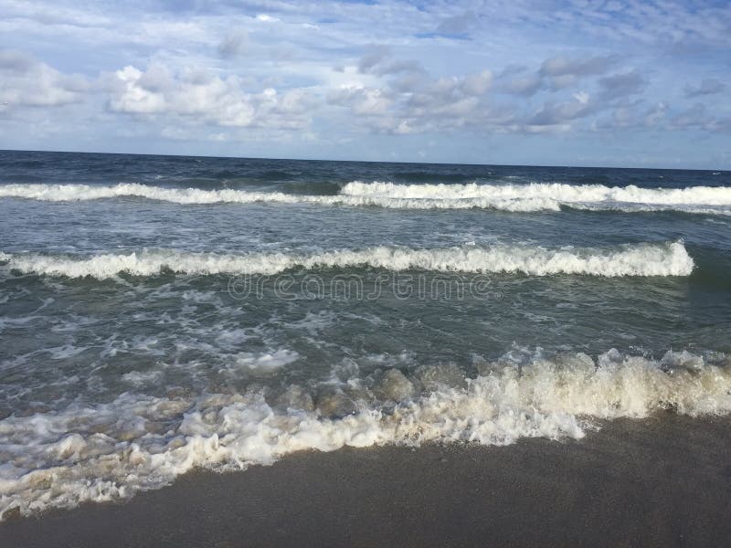 Waves Crashing on the Beach at Night Stock Photo - Image of eclipse ...