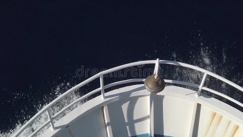 Waves Crashing on the Ship`s Bow Stock Video - Video of powerful ...
