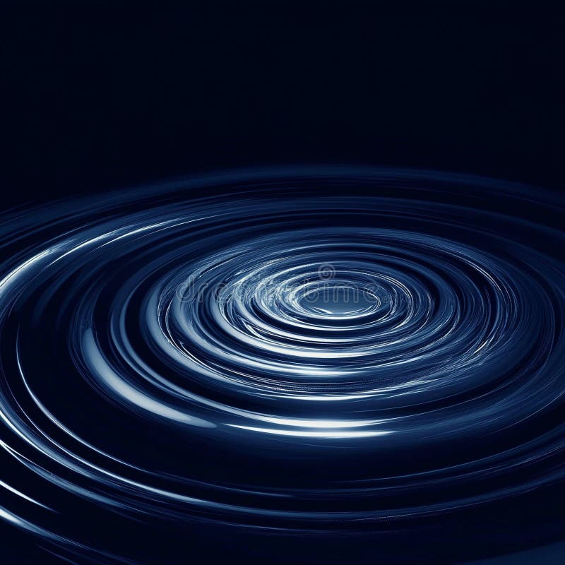 Waves Create Mesmerizing Patterns in Deep Blue Water at Night ...