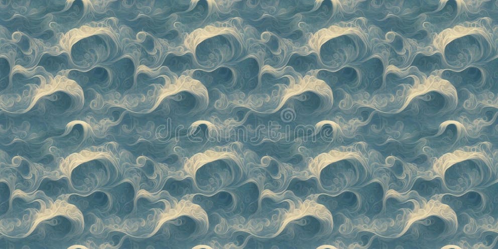 Waves Curl Seamless Patterns Stock Photo - Image of weightlifter, male ...