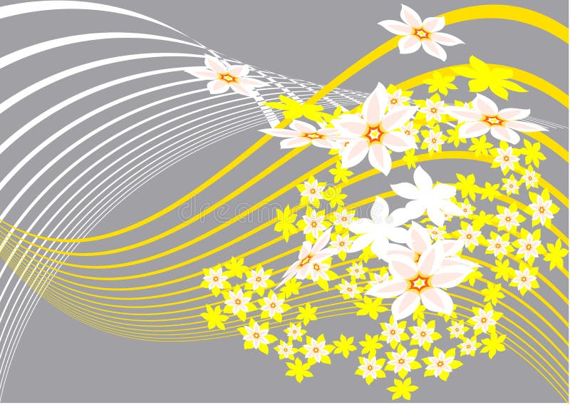 Waves of daffodils stock illustration. Illustration of abstract - 13534318