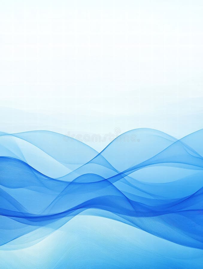Abstract Ocean Wave Patterns in Varying Shades of Blue Create a ...