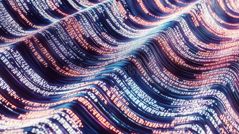Waves of Digital Data Create a Mesmerizing Visual in Abstract Patterns ...