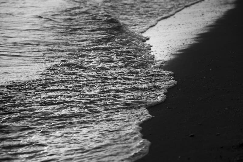 Waves Drawing Geometric Shapes on the Shore Stock Image - Image of ...
