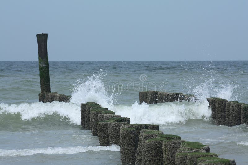 Waves on the Dutch coast stock image. Image of dutch - 191081439