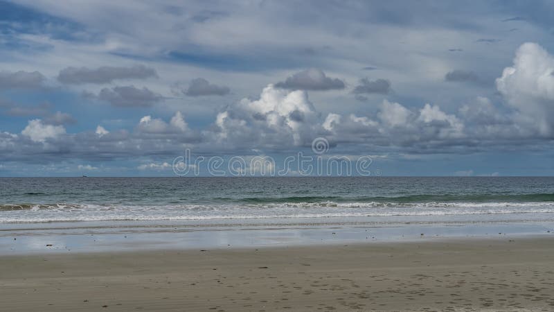 The Endless Turquoise Ocean Stretches To the Horizon. Stock Image ...