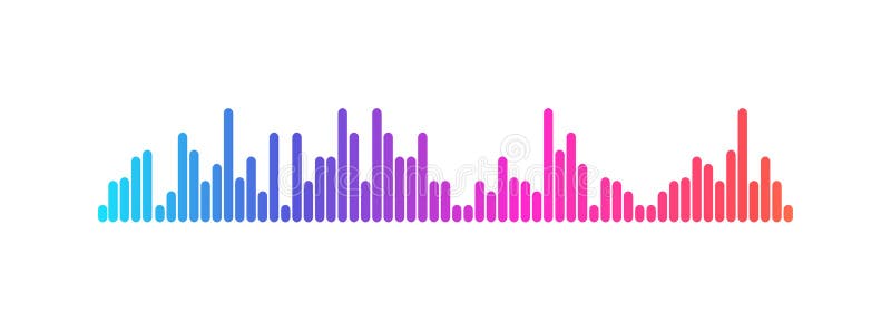 Waves of the Equalizer Isolated on Background. EQ Vector Illustration ...