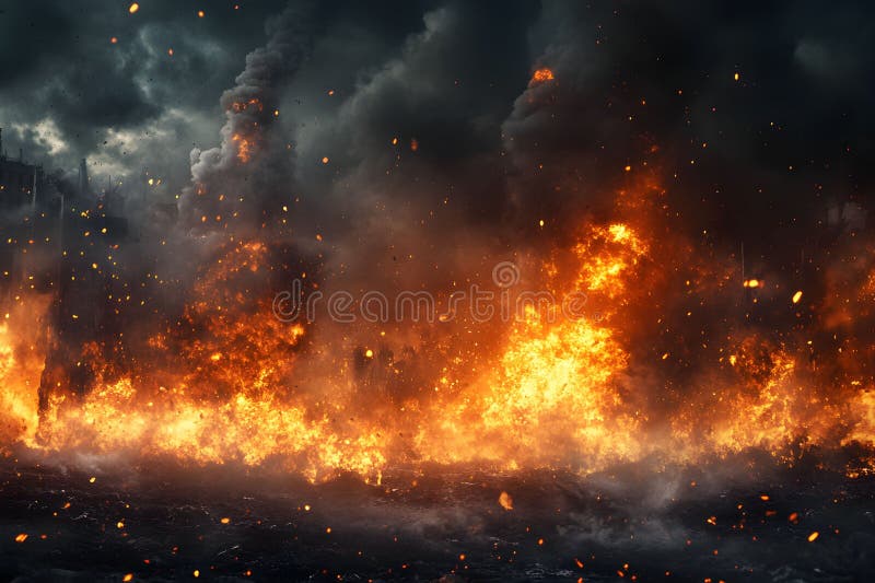 Waves of Fire Surge Across the Landscape during a Dramatic Wildfire ...