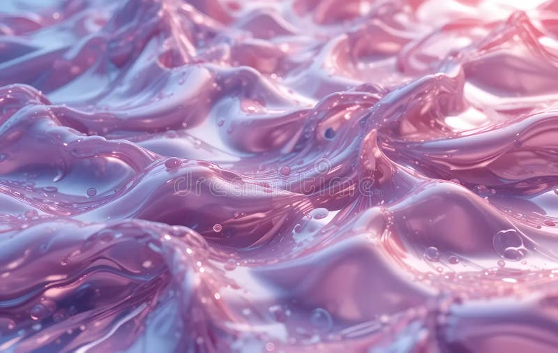 Waves of Fluid with Tiny Droplets and Smooth Glossy Surfaces in Soft ...