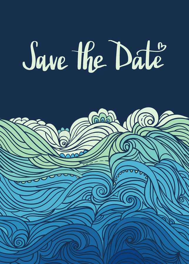 Waves Flyer Templates-08 stock vector. Illustration of ocean - 147812431