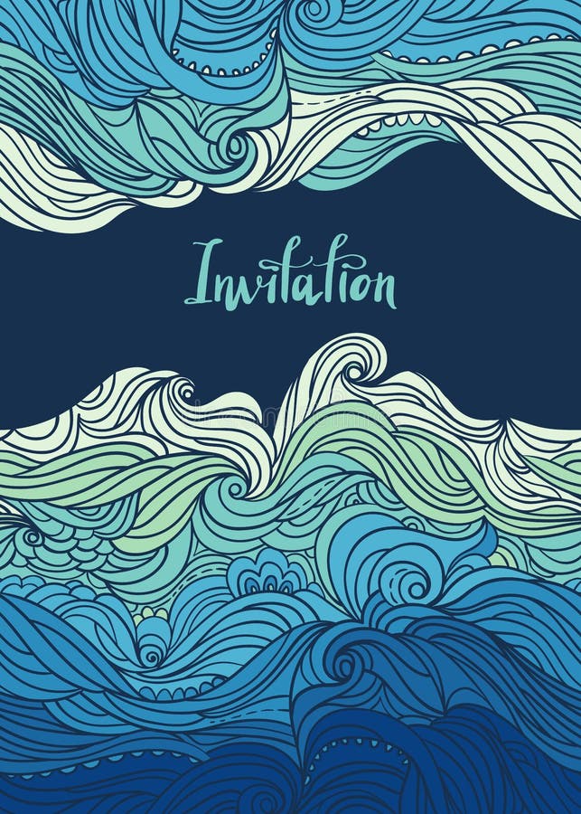 Waves Flyer Templates White Back-01 Stock Vector - Illustration of ...