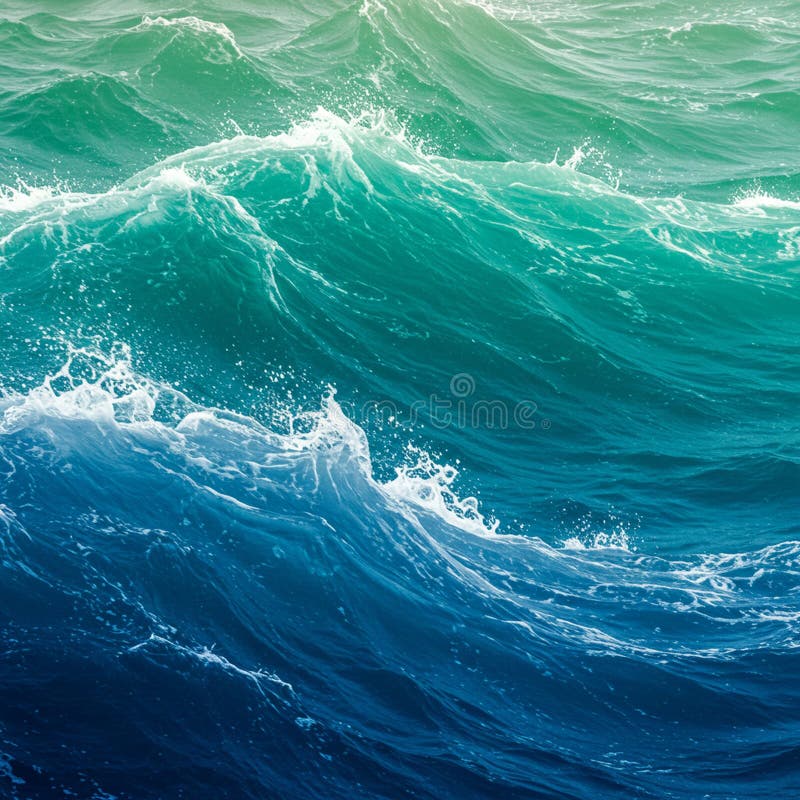 Waves Form Dynamically, Showcasing a Gradient from Deep Blue To Vibrant ...