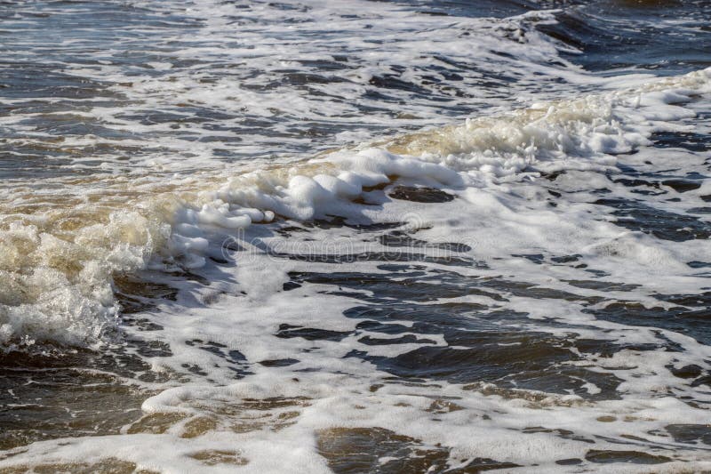 Frothy Waves in the Water Generated by a Boat Stock Image - Image of ...