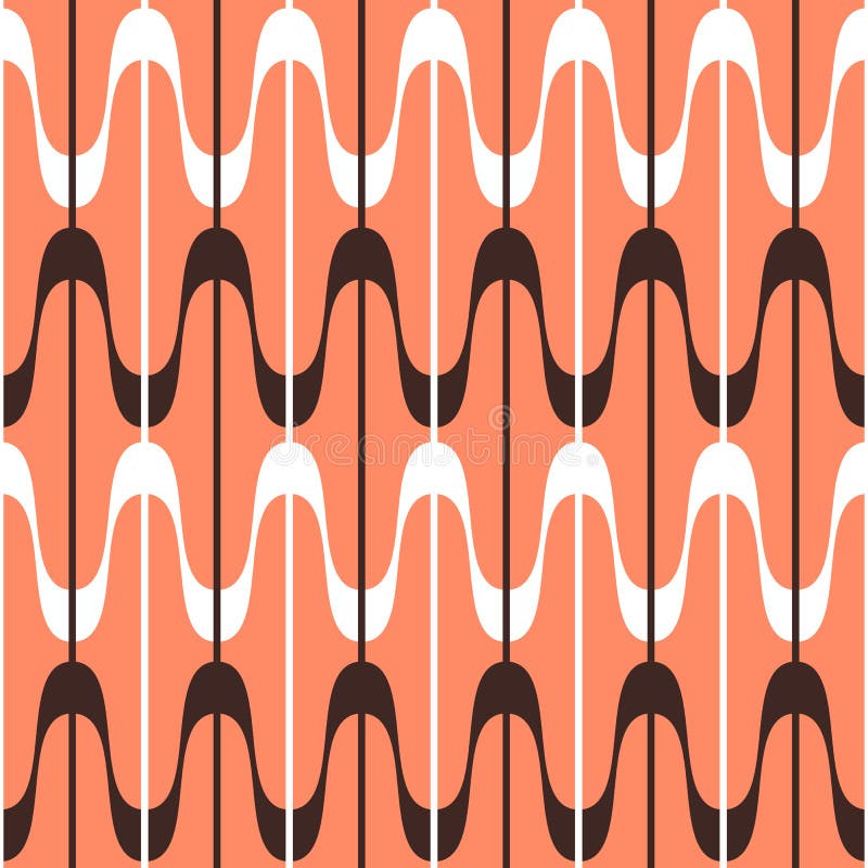 Waves Geometric Seamless Pattern. Simple Motif Background Stock Vector ...