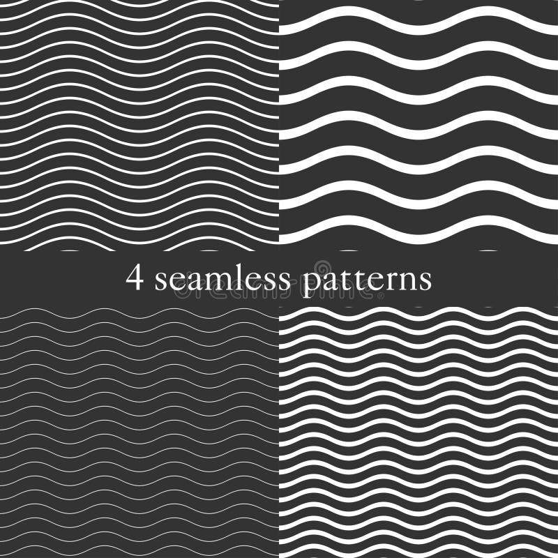 Waves Geometric Seamless Pattern Stock Vector - Illustration of minimal ...