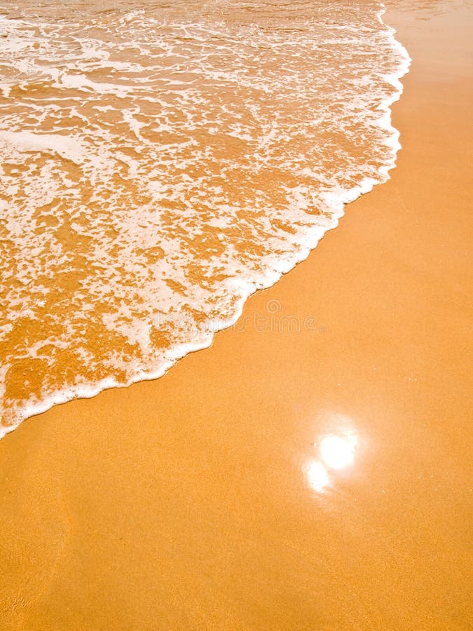 Waves on the gilded sand stock image. Image of water, ecology - 5253379