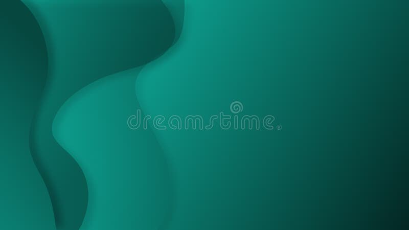 Waves Gradient Abstract Background on the Left of Emerald Green Colors ...