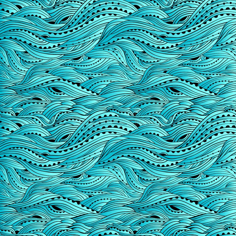 Waves Gradient Blue 2 stock vector. Illustration of beach - 75842598