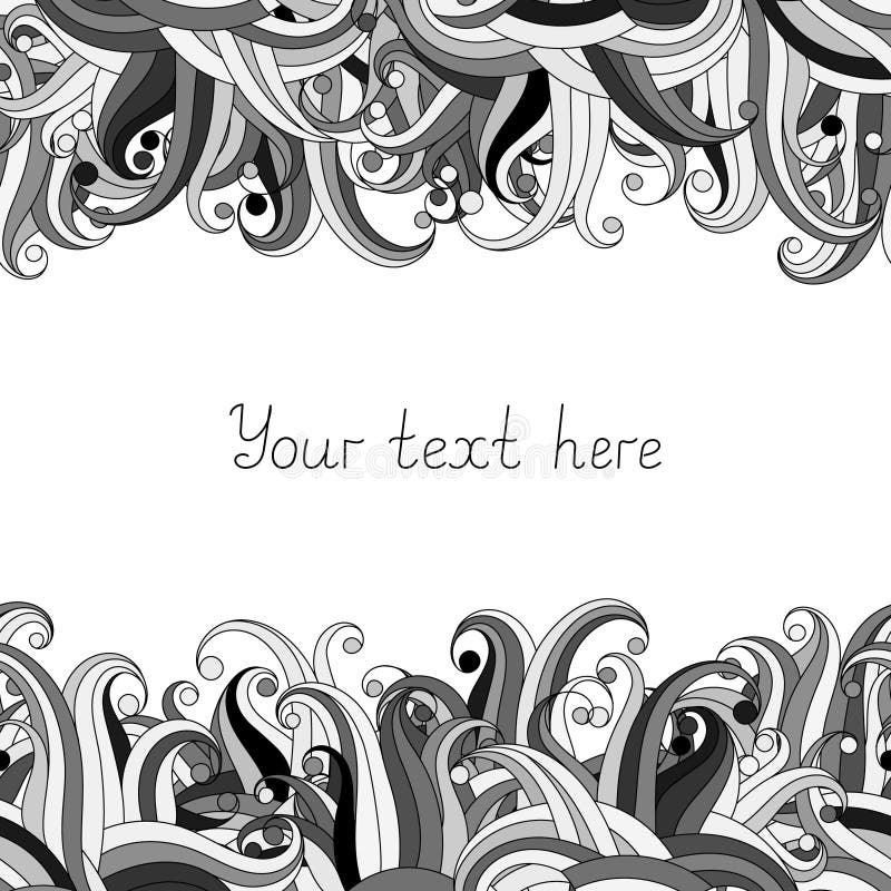 Seamless Rim. Border with Herbs and Wild Flowers, Leaves. Botanical ...