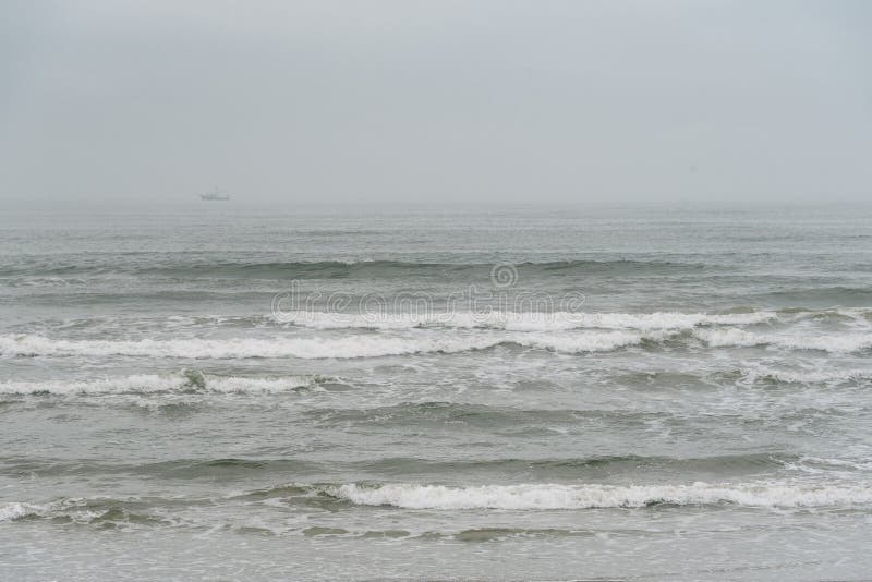 Waves in the Gulf of Mexico on a Cloudy Day in Galveston, Texas Stock ...