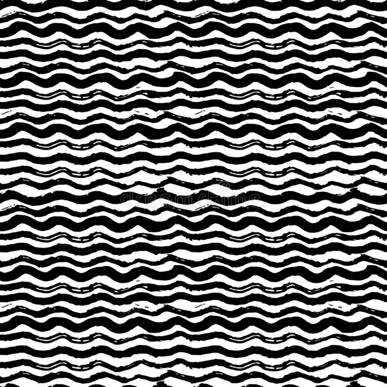 Waves Hand Drawn Marker Ink Seamless Pattern Stock Illustrations – 151 ...