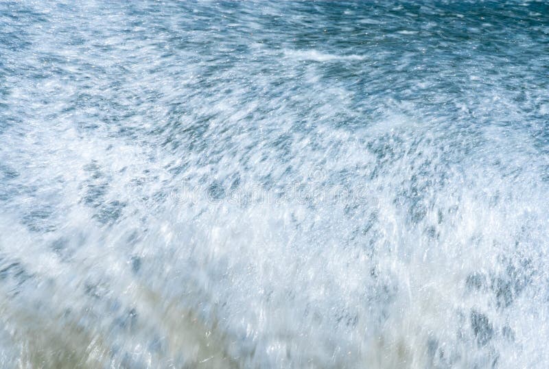 Waves Hit the Concrete Wall and Splashing Sea Water Stock Photo - Image ...