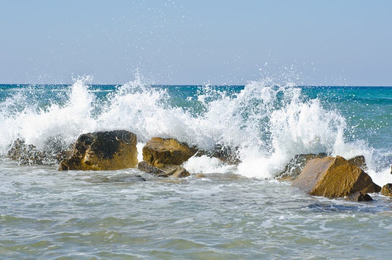 Waves stock image. Image of stump, nature, coast, water - 416545